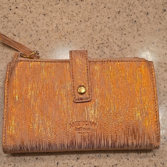 American Leather Co. | Bags | Stylish Gold Wallet By Nine West | Poshmark